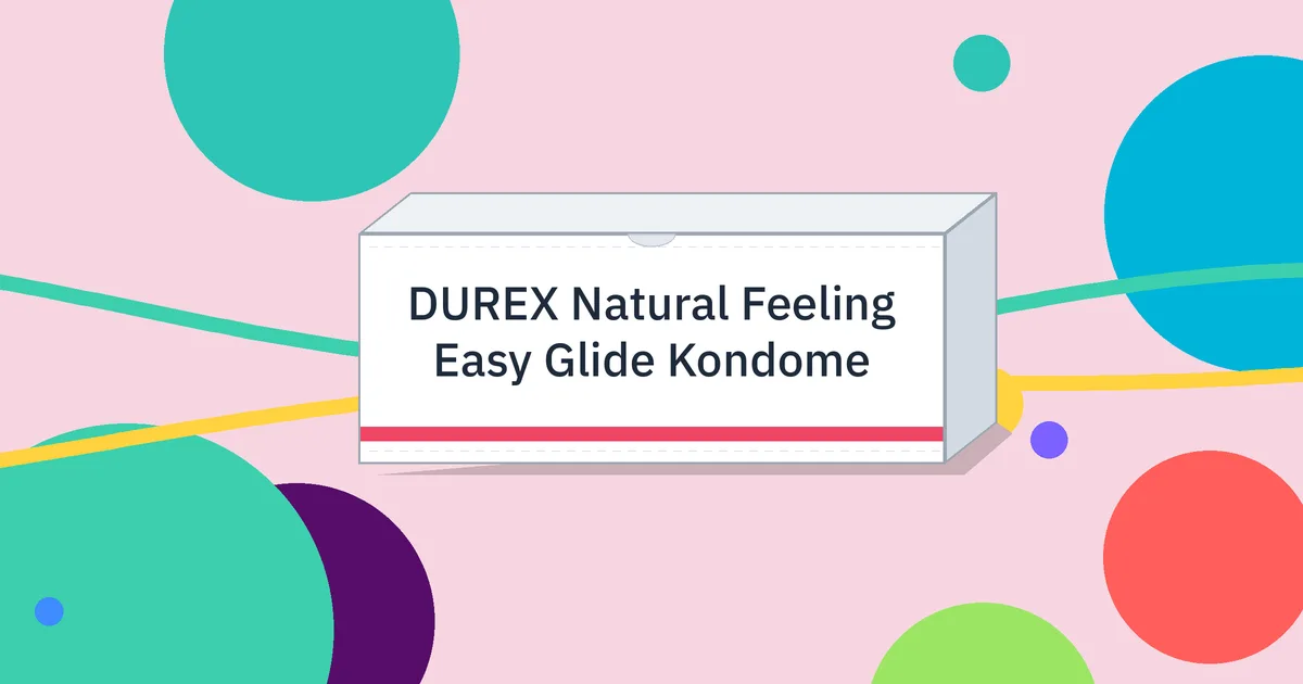 Symbolbild: Packung mit der Aufschrift DUREX Natural Feeling Easy Glide Kondome (PZN 14027296) – Verfügbarkeit und Bezug in Apotheken in Frankfurt am Main