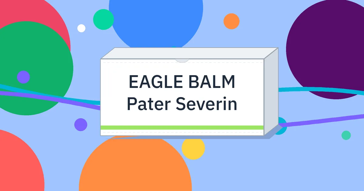 Symbolbild: Packung mit der Aufschrift EAGLE BALM Pater Severin (PZN 16729594) – Verfügbarkeit und Bezug in Apotheken in Frankfurt am Main