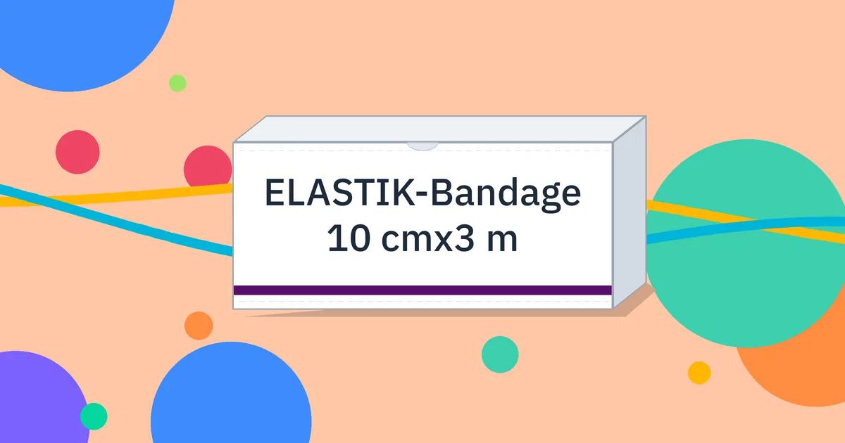 Symbolbild: Packung mit der Aufschrift ELASTIK-Bandage 10 cmx3 m (PZN 15249573) – Verfügbarkeit und Bezug in Apotheken in Frankfurt am Main