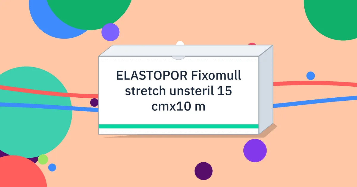 Symbolbild: Packung mit der Aufschrift ELASTOPOR Fixomull stretch unsteril 15 cmx10 m (PZN 19388840) – Verfügbarkeit und Bezug in Apotheken in Frankfurt am Main