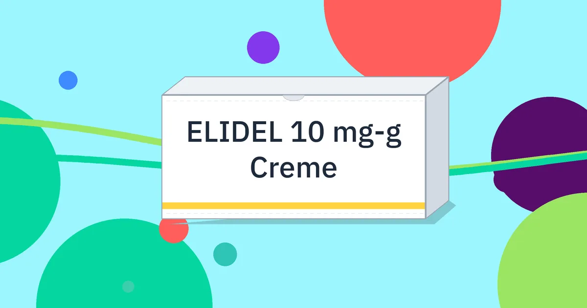 Symbolbild: Packung mit der Aufschrift ELIDEL 10 mg-g Creme (PZN 02180561) – Verfügbarkeit und Bezug in Apotheken in Frankfurt am Main