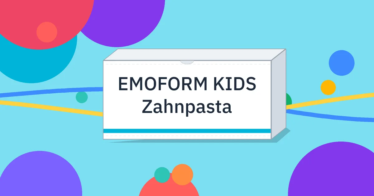 Symbolbild: Packung mit der Aufschrift EMOFORM KIDS Zahnpasta (PZN 16002596) – Verfügbarkeit und Bezug in Apotheken in Frankfurt am Main