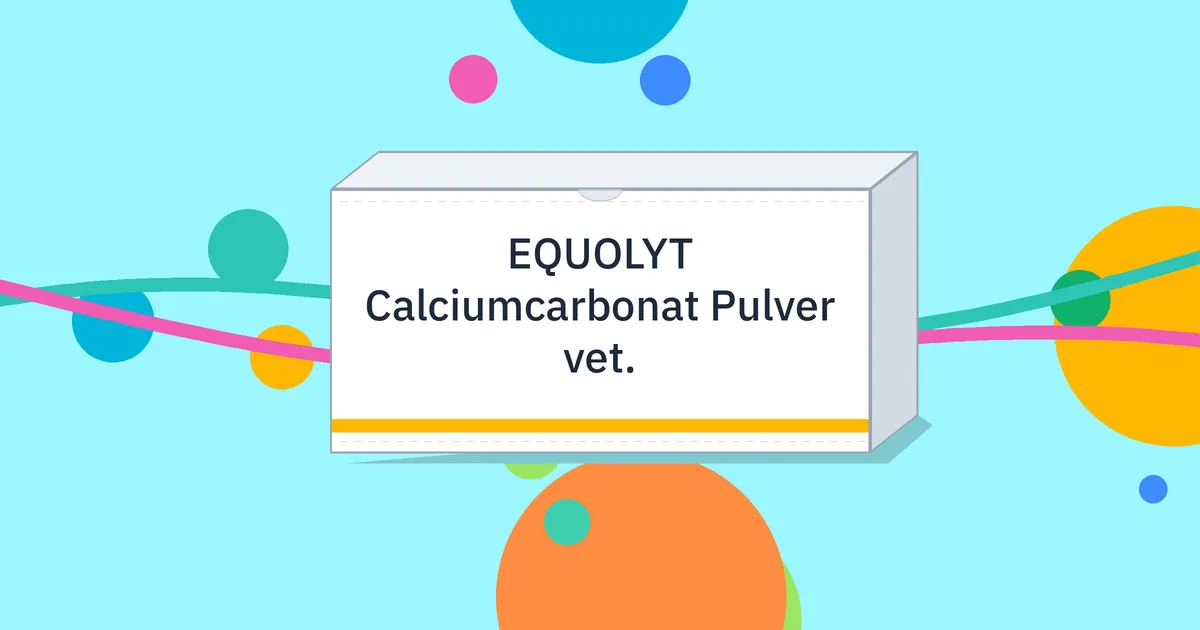 Symbolbild: Packung mit der Aufschrift EQUOLYT Calciumcarbonat Pulver vet. (PZN 00503770) – Verfügbarkeit und Bezug in Apotheken in Frankfurt am Main