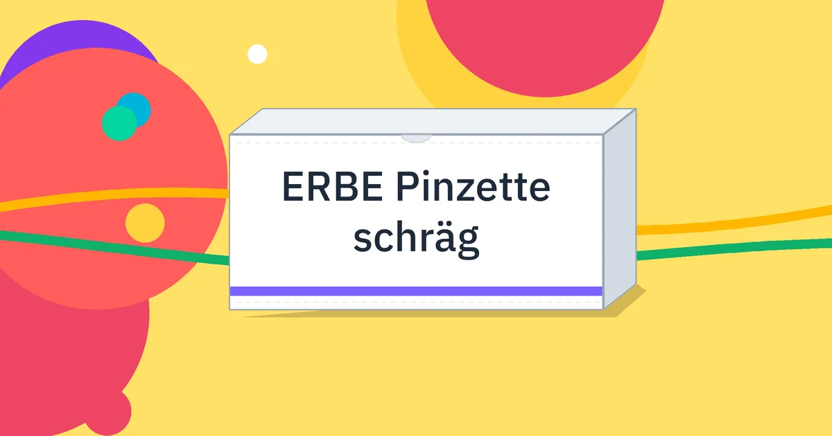 Symbolbild: Packung mit der Aufschrift ERBE Pinzette schräg (PZN 02708884) – Verfügbarkeit und Bezug in Apotheken in Frankfurt am Main
