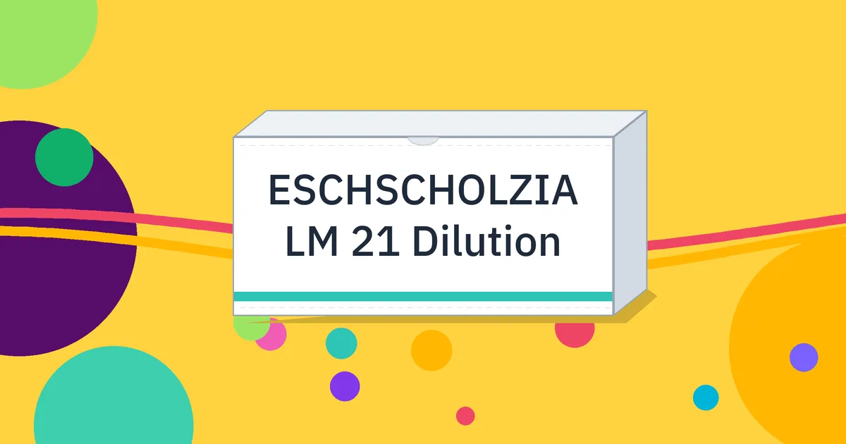 Symbolbild: Packung mit der Aufschrift ESCHSCHOLZIA LM 21 Dilution (PZN 13480088) – Verfügbarkeit und Bezug in Apotheken in Frankfurt am Main