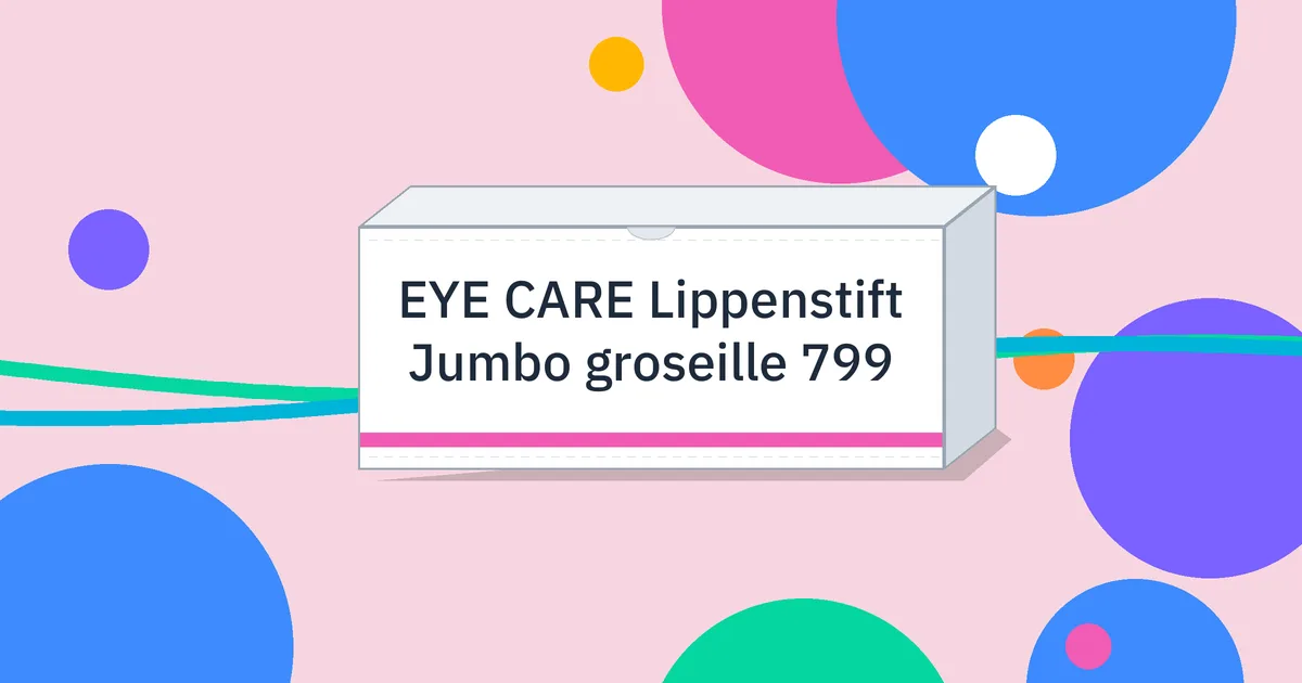 Symbolbild: Packung mit der Aufschrift EYE CARE Lippenstift Jumbo groseille 799 (PZN 16350110) – Verfügbarkeit und Bezug in Apotheken in Frankfurt am Main