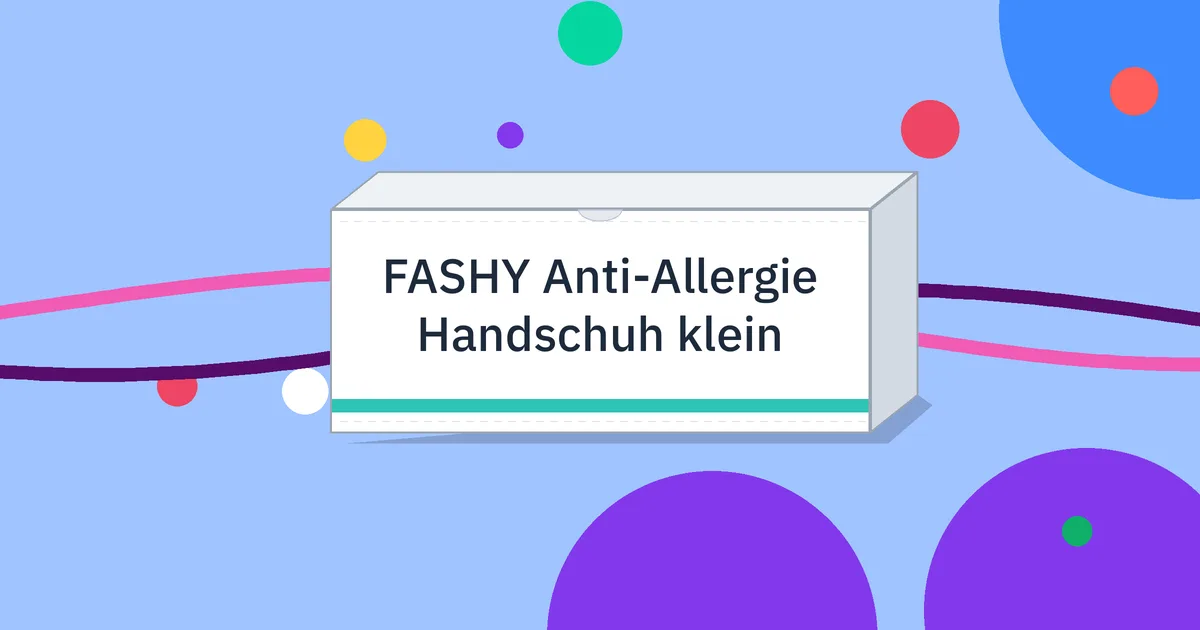 Symbolbild: Packung mit der Aufschrift FASHY Anti-Allergie Handschuh klein (PZN 08704120) – Verfügbarkeit und Bezug in Apotheken in Frankfurt am Main