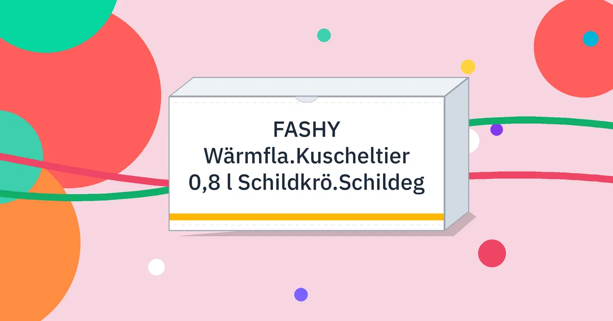 Symbolbild: Packung mit der Aufschrift FASHY Wärmfla.Kuscheltier 0,8 l Schildkrö.Schildeg (PZN 19682798) – Verfügbarkeit und Bezug in Apotheken in Frankfurt am Main