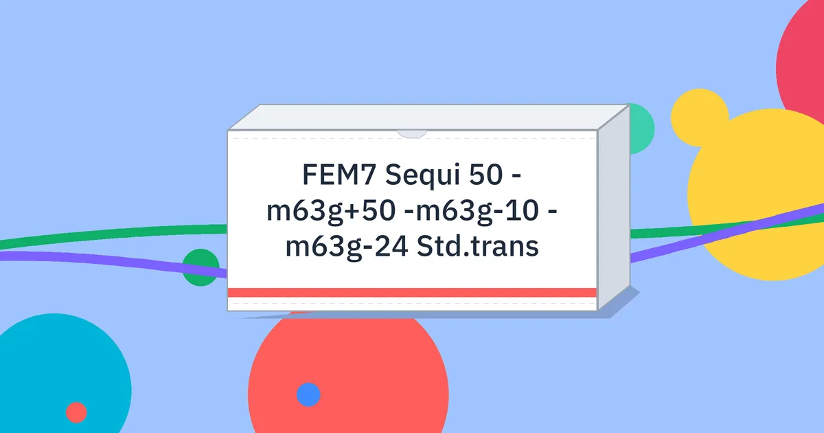 Symbolbild: Packung mit der Aufschrift FEM7 Sequi 50 -m63g+50 -m63g-10 -m63g-24 Std.trans (PZN 10541398) – Verfügbarkeit und Bezug in Apotheken in Frankfurt am Main