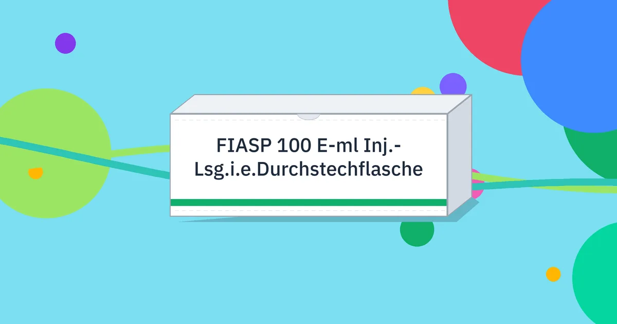 Symbolbild: Packung mit der Aufschrift FIASP 100 E-ml Inj.-Lsg.i.e.Durchstechflasche (PZN 14244585) – Verfügbarkeit und Bezug in Apotheken in Frankfurt am Main