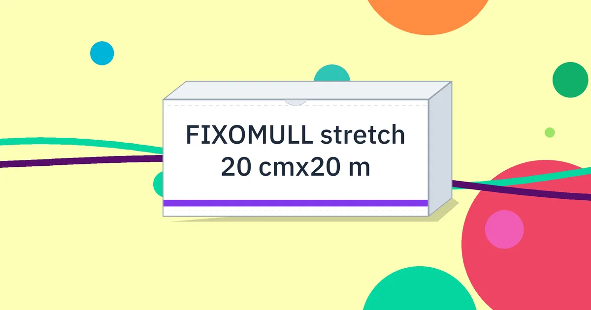 Symbolbild: Packung mit der Aufschrift FIXOMULL stretch 20 cmx20 m (PZN 17434346) – Verfügbarkeit und Bezug in Apotheken in Frankfurt am Main