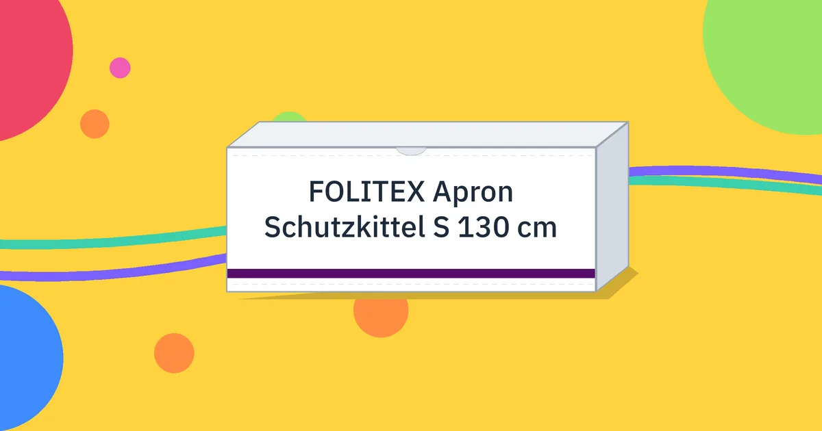 Symbolbild: Packung mit der Aufschrift FOLITEX Apron Schutzkittel S 130 cm (PZN 16662080) – Verfügbarkeit und Bezug in Apotheken in Frankfurt am Main