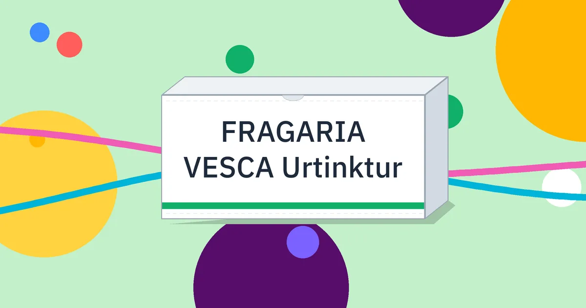 Symbolbild: Packung mit der Aufschrift FRAGARIA VESCA Urtinktur (PZN 07168263) – Verfügbarkeit und Bezug in Apotheken in Frankfurt am Main