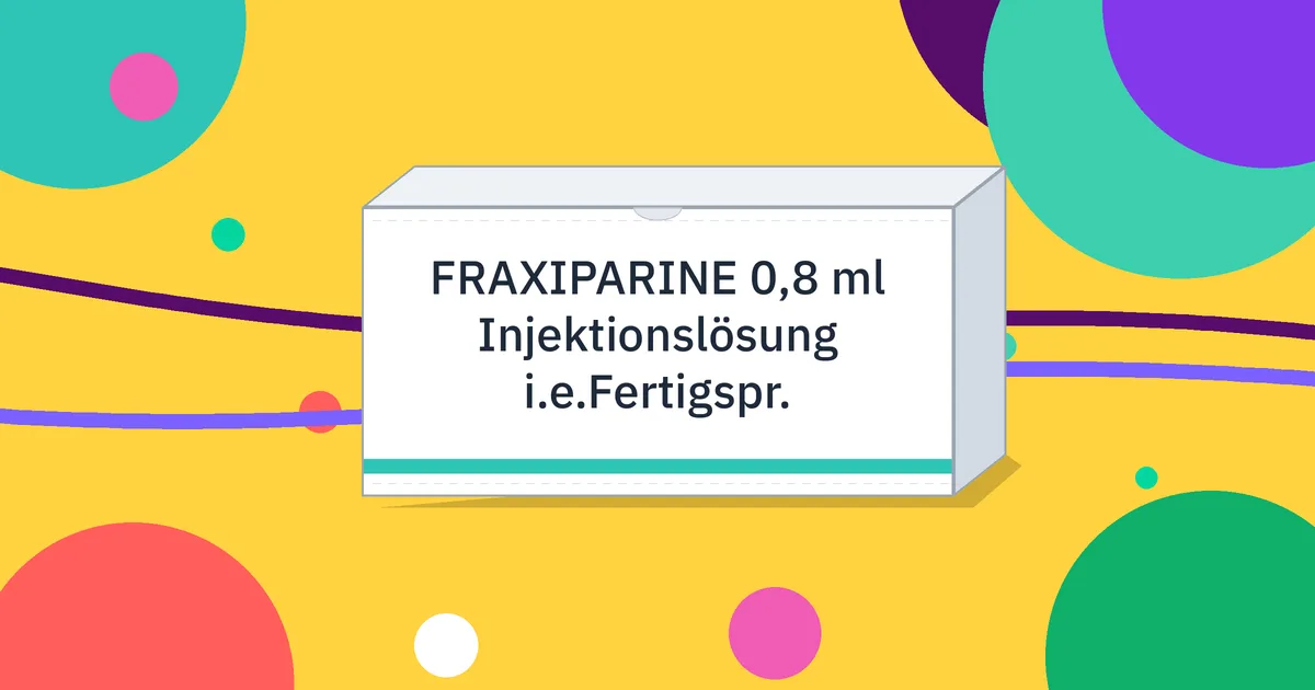 Symbolbild: Packung mit der Aufschrift FRAXIPARINE 0,8 ml Injektionslösung i.e.Fertigspr. (PZN 02783265) – Verfügbarkeit und Bezug in Apotheken in Frankfurt am Main