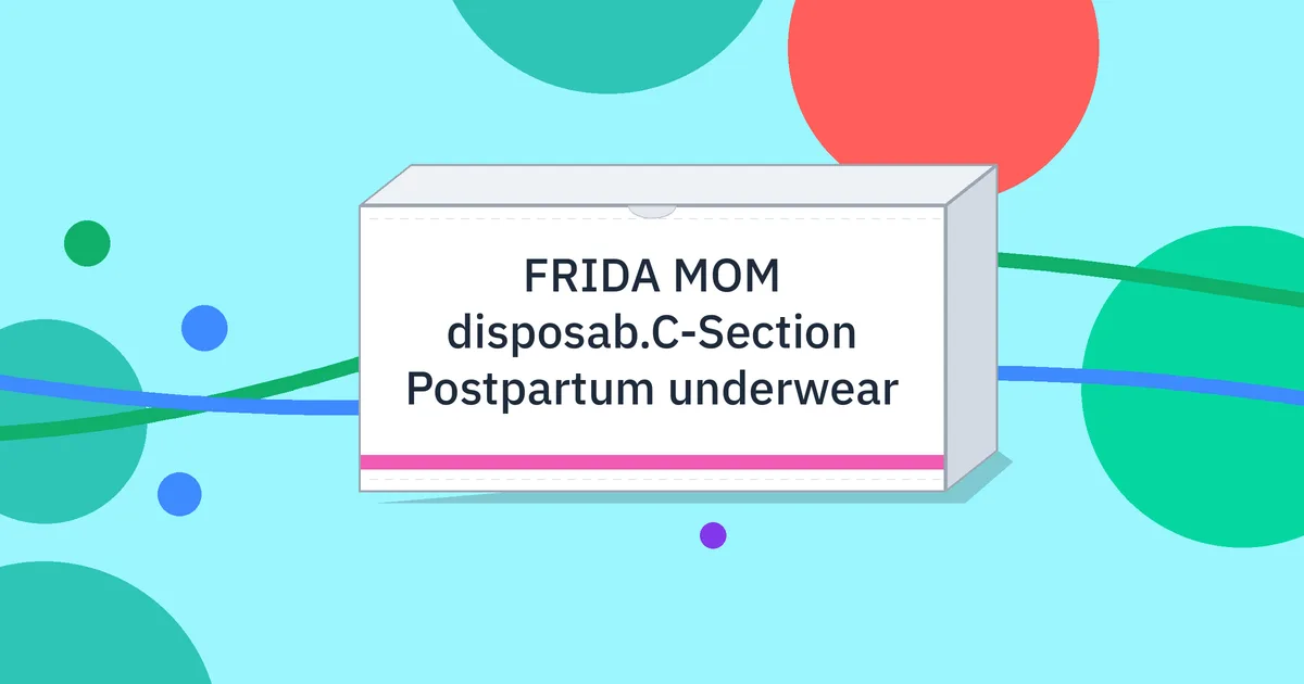 Symbolbild: Packung mit der Aufschrift FRIDA MOM disposab.C-Section Postpartum underwear (PZN 19140838) – Verfügbarkeit und Bezug in Apotheken in Frankfurt am Main