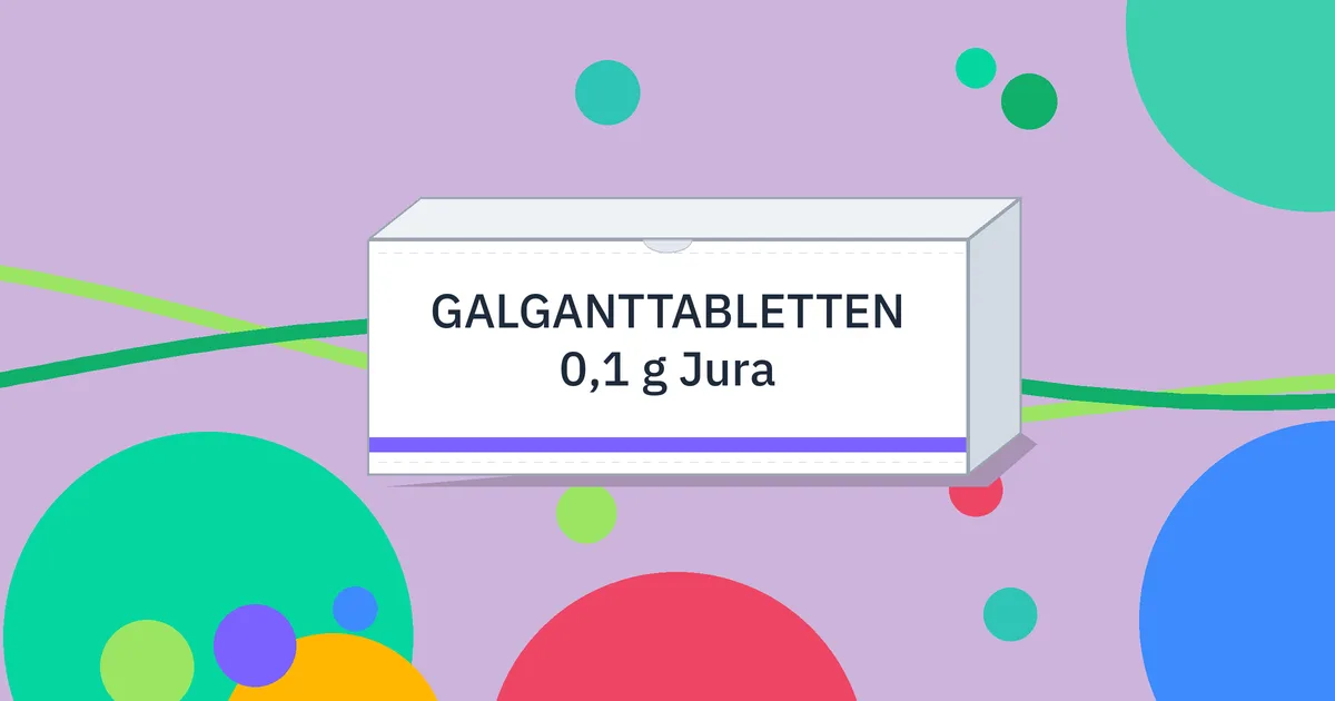 Symbolbild: Packung mit der Aufschrift GALGANTTABLETTEN 0,1 g Jura (PZN 08524760) – Verfügbarkeit und Bezug in Apotheken in Frankfurt am Main
