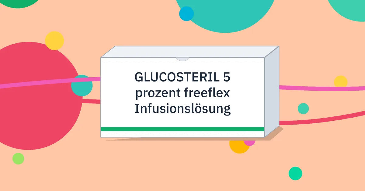Symbolbild: Packung mit der Aufschrift GLUCOSTERIL 5 prozent freeflex Infusionslösung (PZN 00412180) – Verfügbarkeit und Bezug in Apotheken in Frankfurt am Main