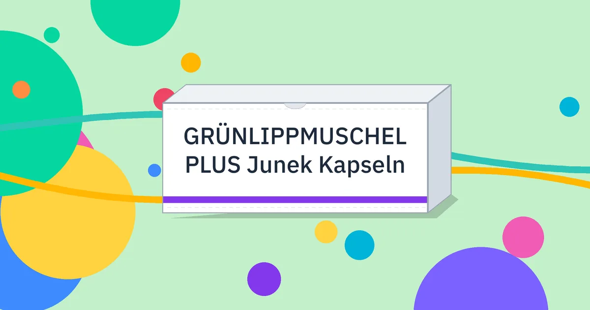Symbolbild: Packung mit der Aufschrift GRÜNLIPPMUSCHEL PLUS Junek Kapseln (PZN 03542782) – Verfügbarkeit und Bezug in Apotheken in Frankfurt am Main