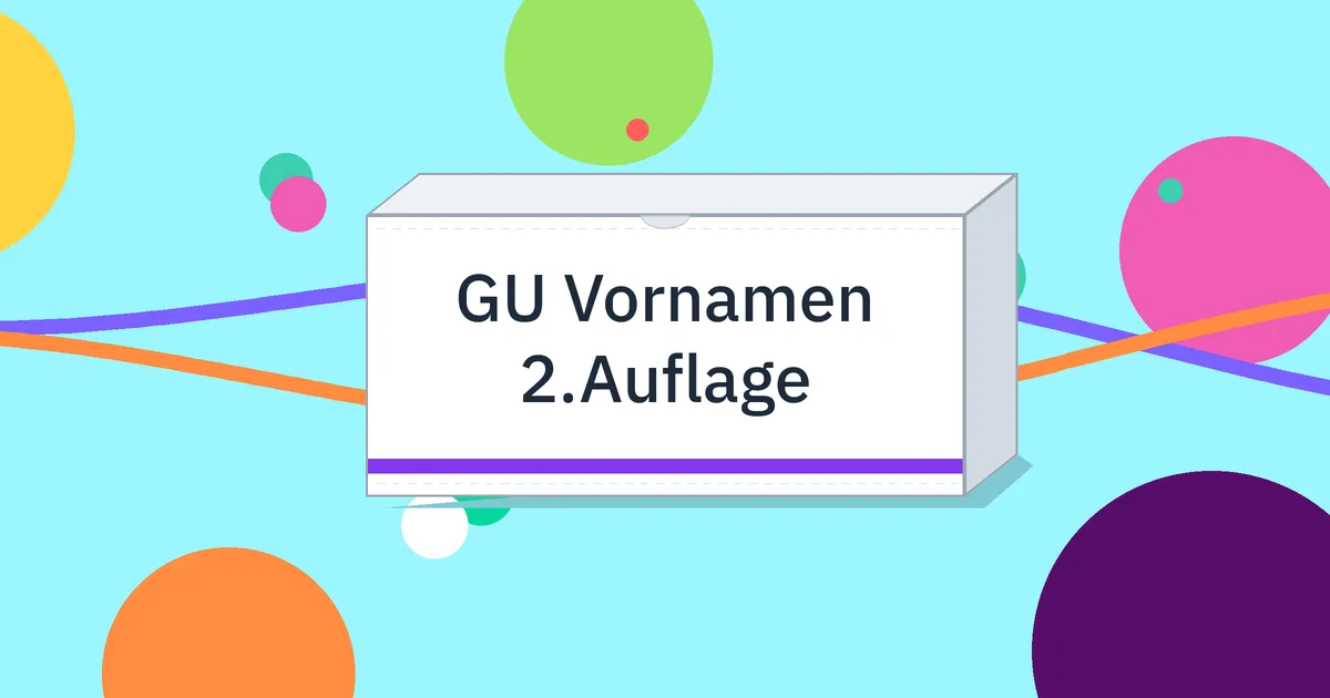 Symbolbild: Packung mit der Aufschrift GU Vornamen 2.Auflage (PZN 17963990) – Verfügbarkeit und Bezug in Apotheken in Frankfurt am Main