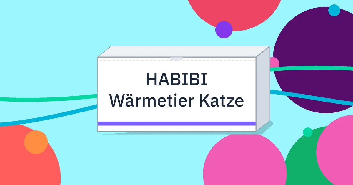 Symbolbild: Packung mit der Aufschrift HABIBI Wärmetier Katze (PZN 15747360) – Verfügbarkeit und Bezug in Apotheken in Frankfurt am Main