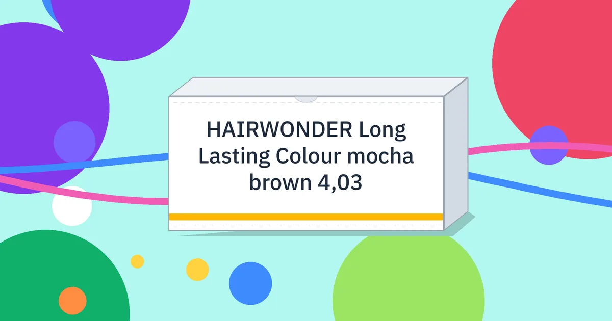Symbolbild: Packung mit der Aufschrift HAIRWONDER Long Lasting Colour mocha brown 4,03 (PZN 20630619) – Verfügbarkeit und Bezug in Apotheken in Frankfurt am Main