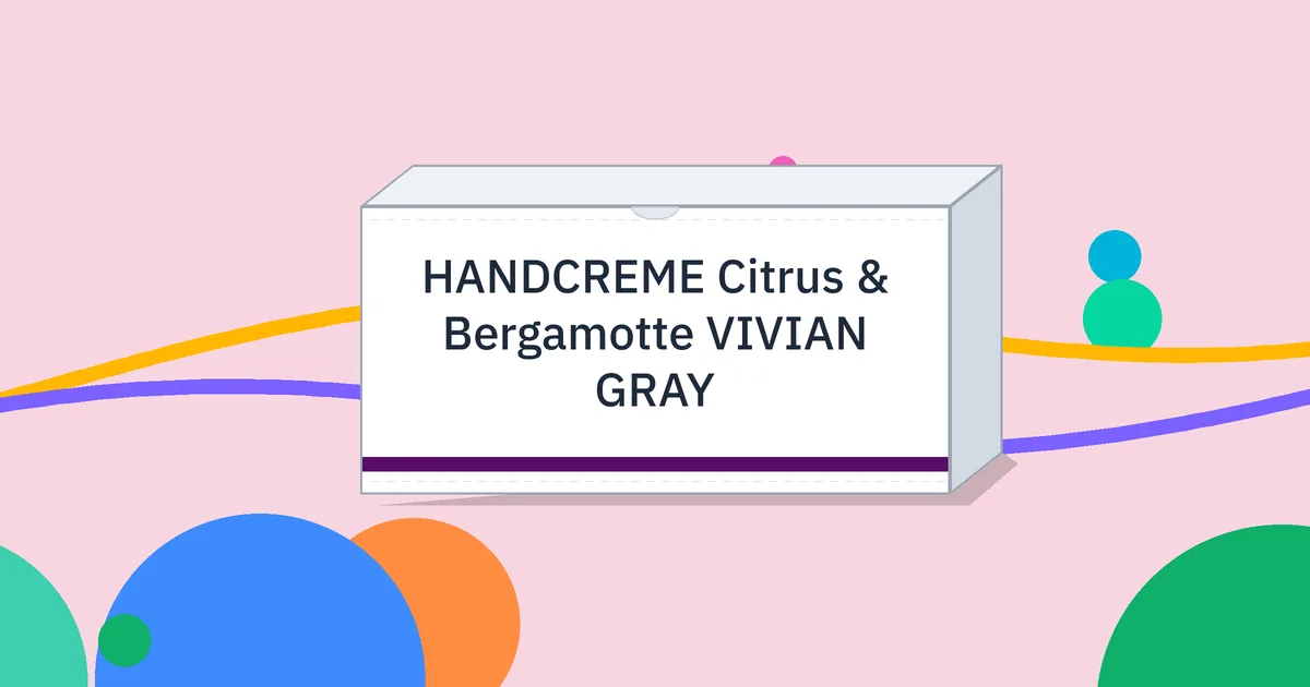 Symbolbild: Packung mit der Aufschrift HANDCREME Citrus & Bergamotte VIVIAN GRAY (PZN 19808957) – Verfügbarkeit und Bezug in Apotheken in Frankfurt am Main