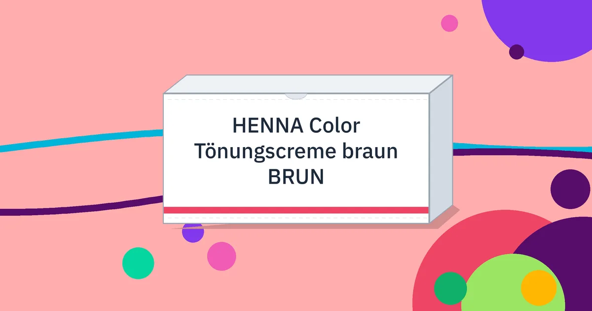 Symbolbild: Packung mit der Aufschrift HENNA Color Tönungscreme braun BRUN (PZN 09940928) – Verfügbarkeit und Bezug in Apotheken in Frankfurt am Main