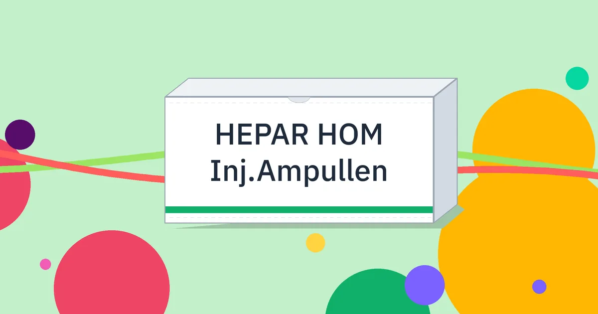 Symbolbild: Packung mit der Aufschrift HEPAR HOM Inj.Ampullen (PZN 01006594) – Verfügbarkeit und Bezug in Apotheken in Frankfurt am Main
