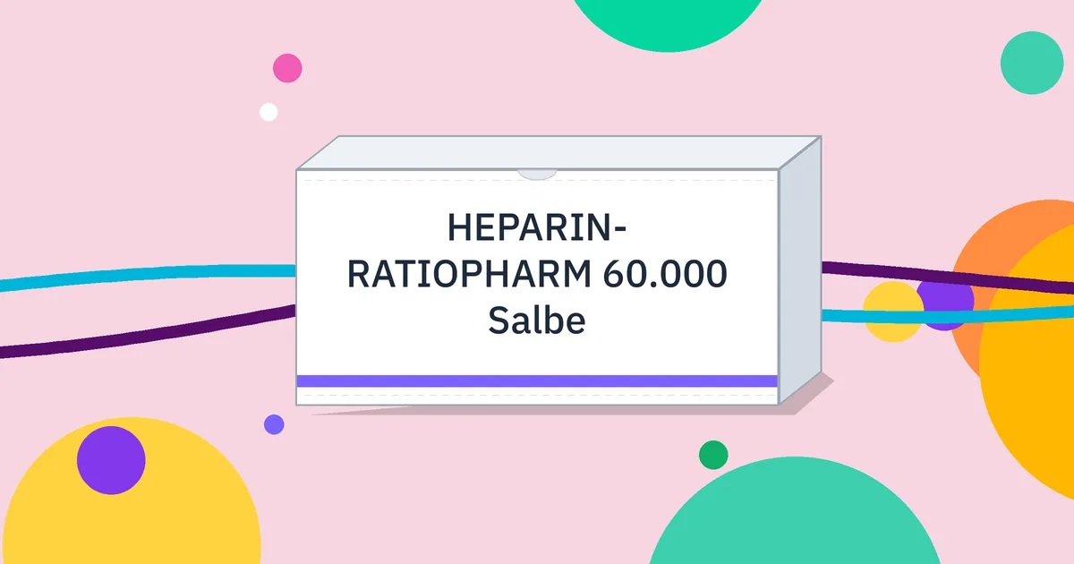 Symbolbild: Packung mit der Aufschrift HEPARIN-RATIOPHARM 60.000 Salbe (PZN 06968702) – Verfügbarkeit und Bezug in Apotheken in Frankfurt am Main