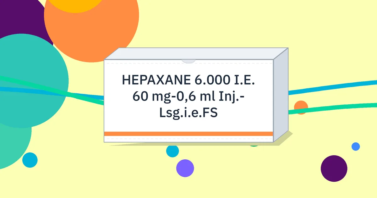 Symbolbild: Packung mit der Aufschrift HEPAXANE 6.000 I.E. 60 mg-0,6 ml Inj.-Lsg.i.e.FS (PZN 15637950) – Verfügbarkeit und Bezug in Apotheken in Frankfurt am Main