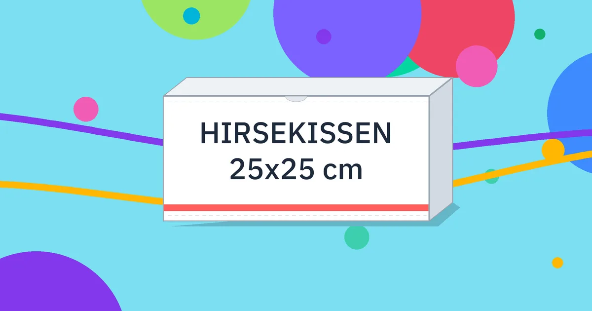 Symbolbild: Packung mit der Aufschrift HIRSEKISSEN 25x25 cm (PZN 08825361) – Verfügbarkeit und Bezug in Apotheken in Frankfurt am Main