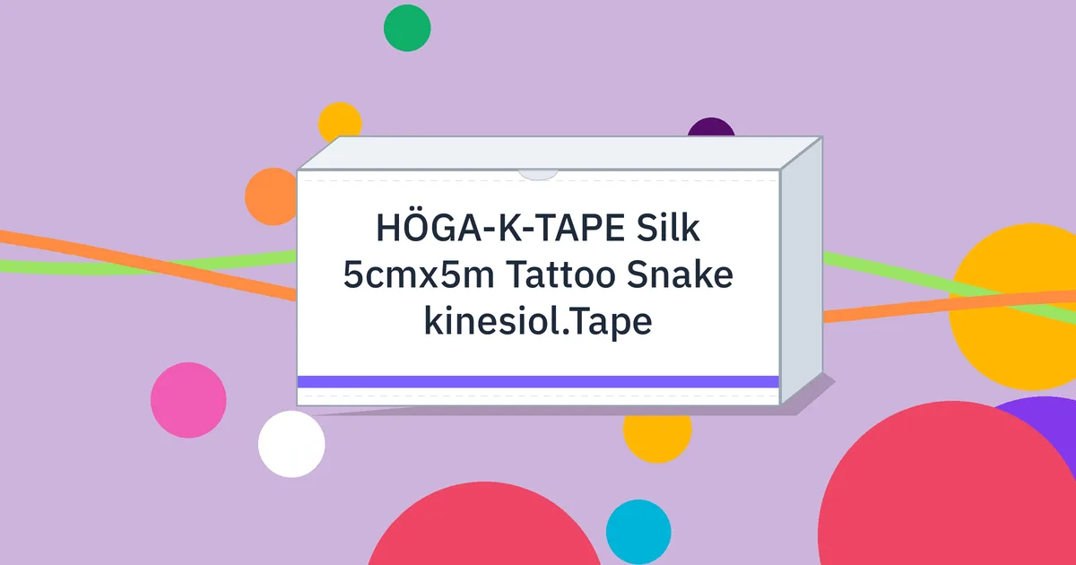 Symbolbild: Packung mit der Aufschrift HÖGA-K-TAPE Silk 5cmx5m Tattoo Snake kinesiol.Tape (PZN 19169032) – Verfügbarkeit und Bezug in Apotheken in Frankfurt am Main
