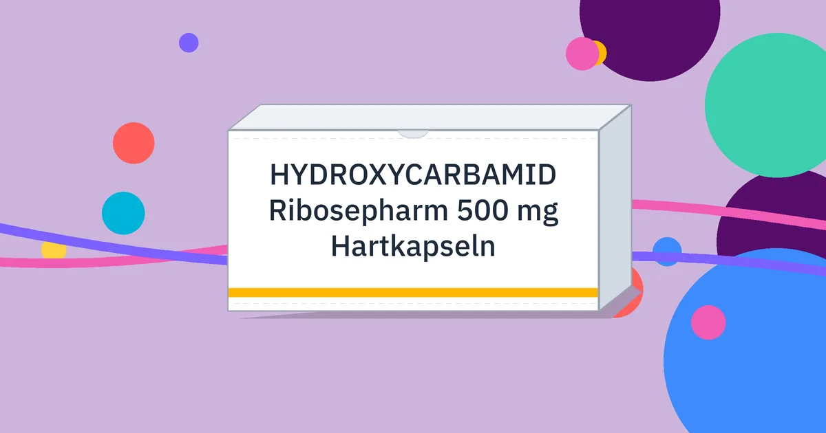 Symbolbild: Packung mit der Aufschrift HYDROXYCARBAMID Ribosepharm 500 mg Hartkapseln (PZN 11140632) – Verfügbarkeit und Bezug in Apotheken in Frankfurt am Main