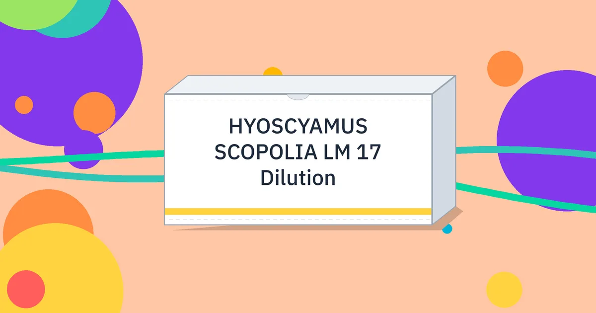 Symbolbild: Packung mit der Aufschrift HYOSCYAMUS SCOPOLIA LM 17 Dilution (PZN 13557750) – Verfügbarkeit und Bezug in Apotheken in Frankfurt am Main