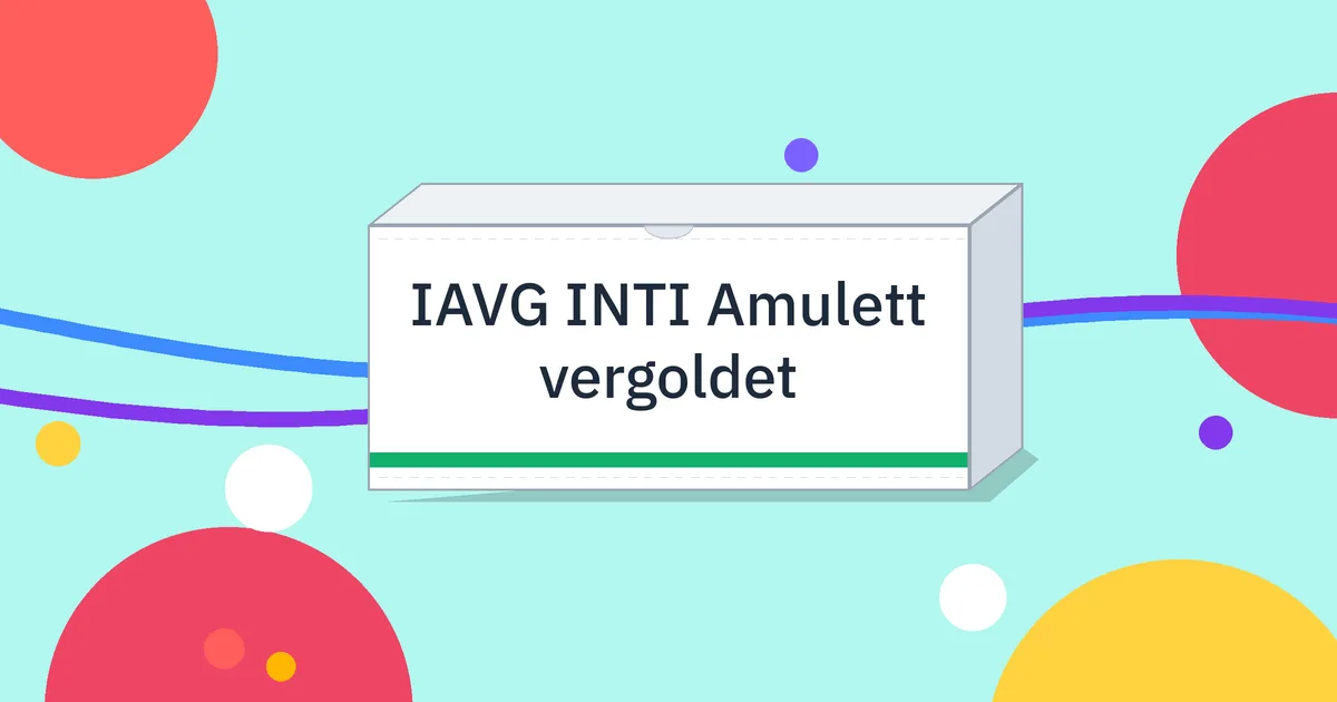 Symbolbild: Packung mit der Aufschrift IAVG INTI Amulett vergoldet (PZN 09938021) – Verfügbarkeit und Bezug in Apotheken in Frankfurt am Main