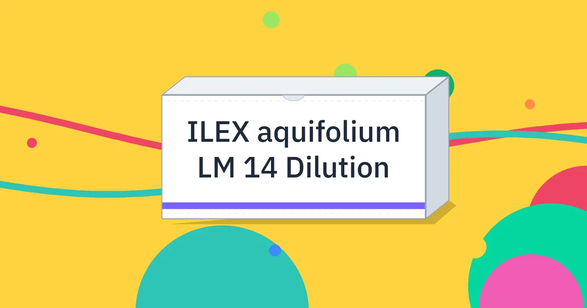 Symbolbild: Packung mit der Aufschrift ILEX aquifolium LM 14 Dilution (PZN 12912108) – Verfügbarkeit und Bezug in Apotheken in Frankfurt am Main