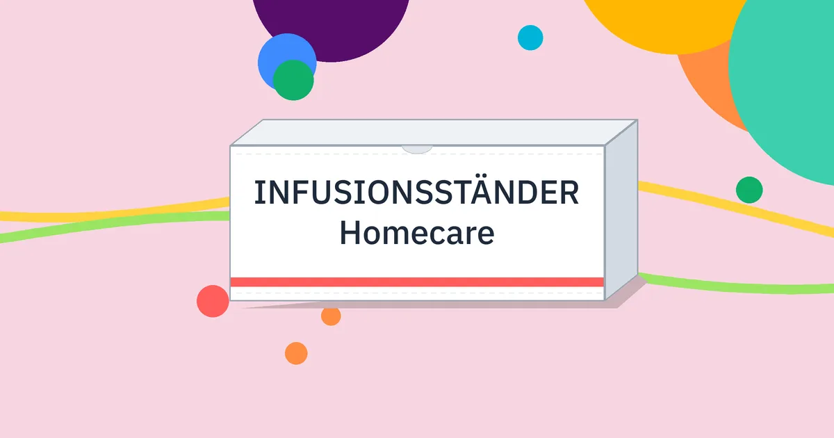 Symbolbild: Packung mit der Aufschrift INFUSIONSSTÄNDER Homecare (PZN 07068900) – Verfügbarkeit und Bezug in Apotheken in Frankfurt am Main