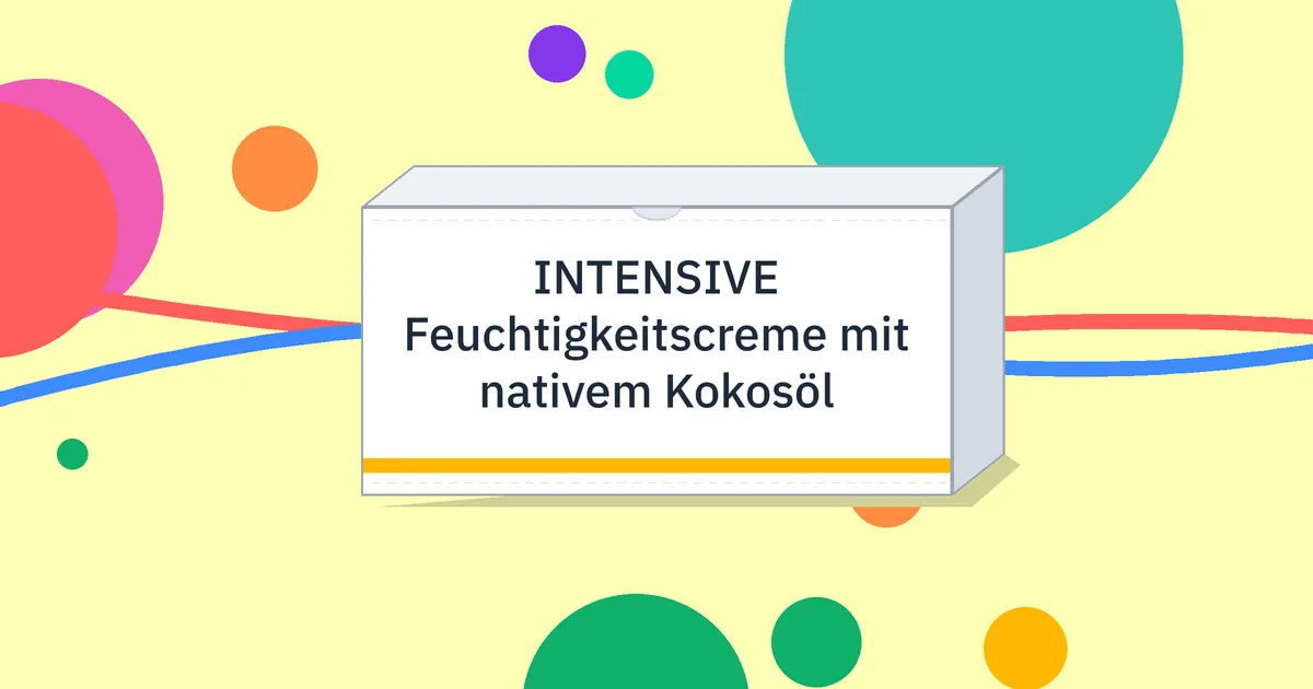Symbolbild: Packung mit der Aufschrift INTENSIVE Feuchtigkeitscreme mit nativem Kokosöl (PZN 10745563) – Verfügbarkeit und Bezug in Apotheken in Frankfurt am Main