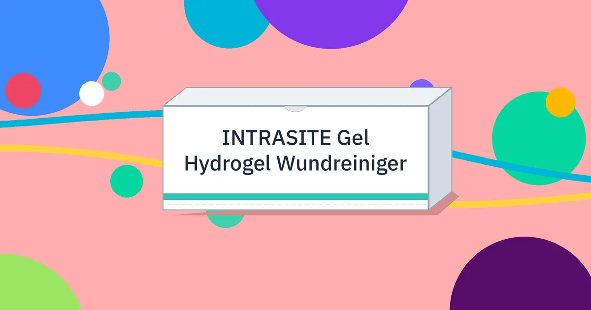 Symbolbild: Packung mit der Aufschrift INTRASITE Gel Hydrogel Wundreiniger (PZN 11660544) – Verfügbarkeit und Bezug in Apotheken in Frankfurt am Main
