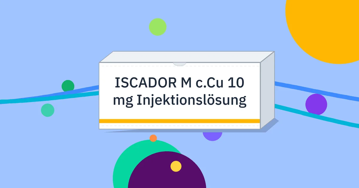 Symbolbild: Packung mit der Aufschrift ISCADOR M c.Cu 10 mg Injektionslösung (PZN 01385692) – Verfügbarkeit und Bezug in Apotheken in Frankfurt am Main