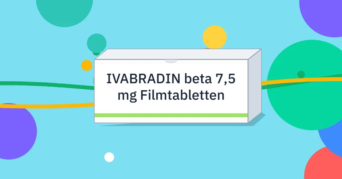 Symbolbild: Packung mit der Aufschrift IVABRADIN beta 7,5 mg Filmtabletten (PZN 05378051) – Verfügbarkeit und Bezug in Apotheken in Frankfurt am Main