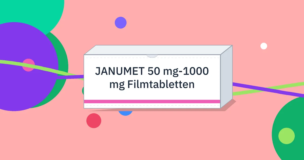Symbolbild: Packung mit der Aufschrift JANUMET 50 mg-1000 mg Filmtabletten (PZN 18840427) – Verfügbarkeit und Bezug in Apotheken in Frankfurt am Main