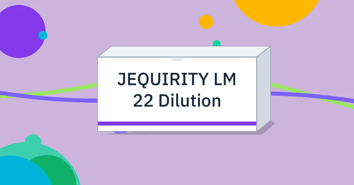 Symbolbild: Packung mit der Aufschrift JEQUIRITY LM 22 Dilution (PZN 13562886) – Verfügbarkeit und Bezug in Apotheken in Frankfurt am Main