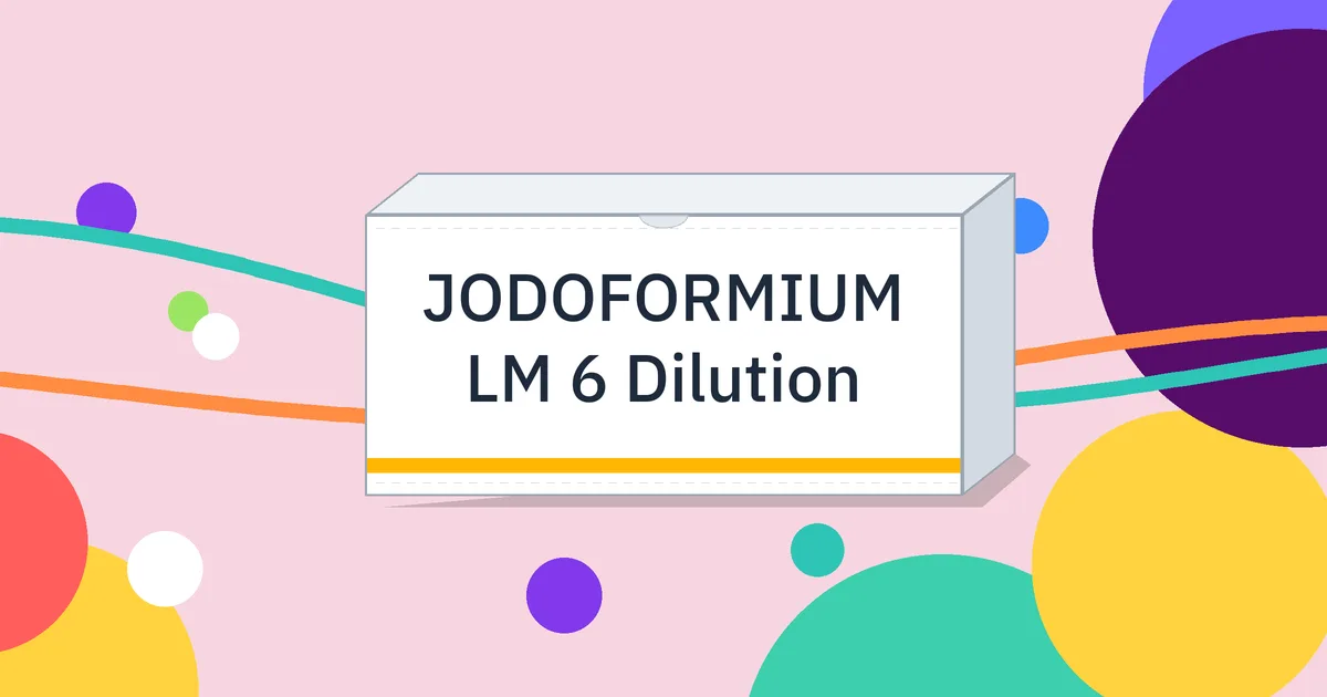 Symbolbild: Packung mit der Aufschrift JODOFORMIUM LM 6 Dilution (PZN 13563147) – Verfügbarkeit und Bezug in Apotheken in Frankfurt am Main