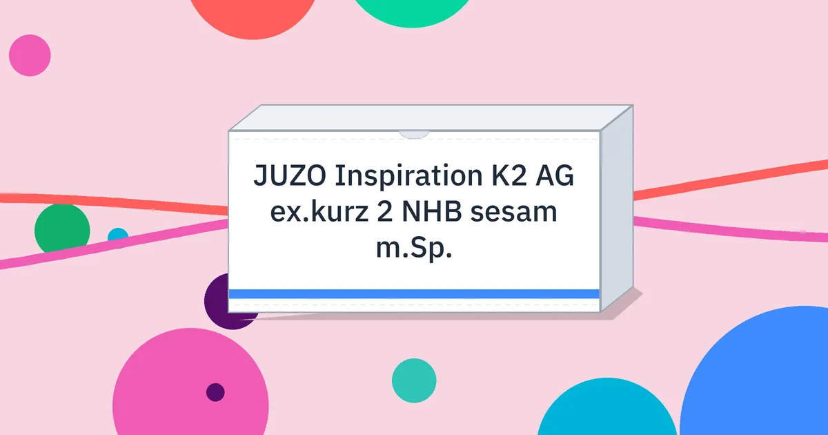 Symbolbild: Packung mit der Aufschrift JUZO Inspiration K2 AG ex.kurz 2 NHB sesam m.Sp. (PZN 14962524) – Verfügbarkeit und Bezug in Apotheken in Frankfurt am Main