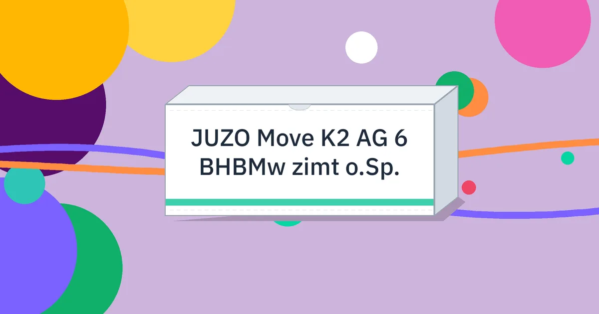 Symbolbild: Packung mit der Aufschrift JUZO Move K2 AG 6 BHBMw zimt o.Sp. (PZN 18526872) – Verfügbarkeit und Bezug in Apotheken in Frankfurt am Main