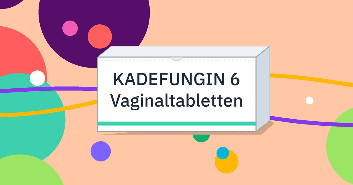 Symbolbild: Packung mit der Aufschrift KADEFUNGIN 6 Vaginaltabletten (PZN 03767831) – Verfügbarkeit und Bezug in Apotheken in Frankfurt am Main