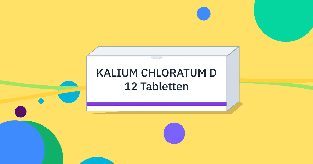 Symbolbild: Packung mit der Aufschrift KALIUM CHLORATUM D 12 Tabletten (PZN 04222921) – Verfügbarkeit und Bezug in Apotheken in Frankfurt am Main
