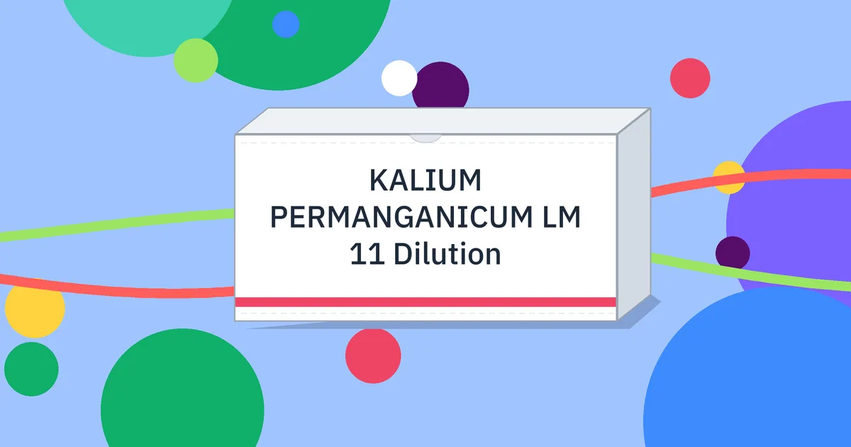 Symbolbild: Packung mit der Aufschrift KALIUM PERMANGANICUM LM 11 Dilution (PZN 12924117) – Verfügbarkeit und Bezug in Apotheken in Frankfurt am Main