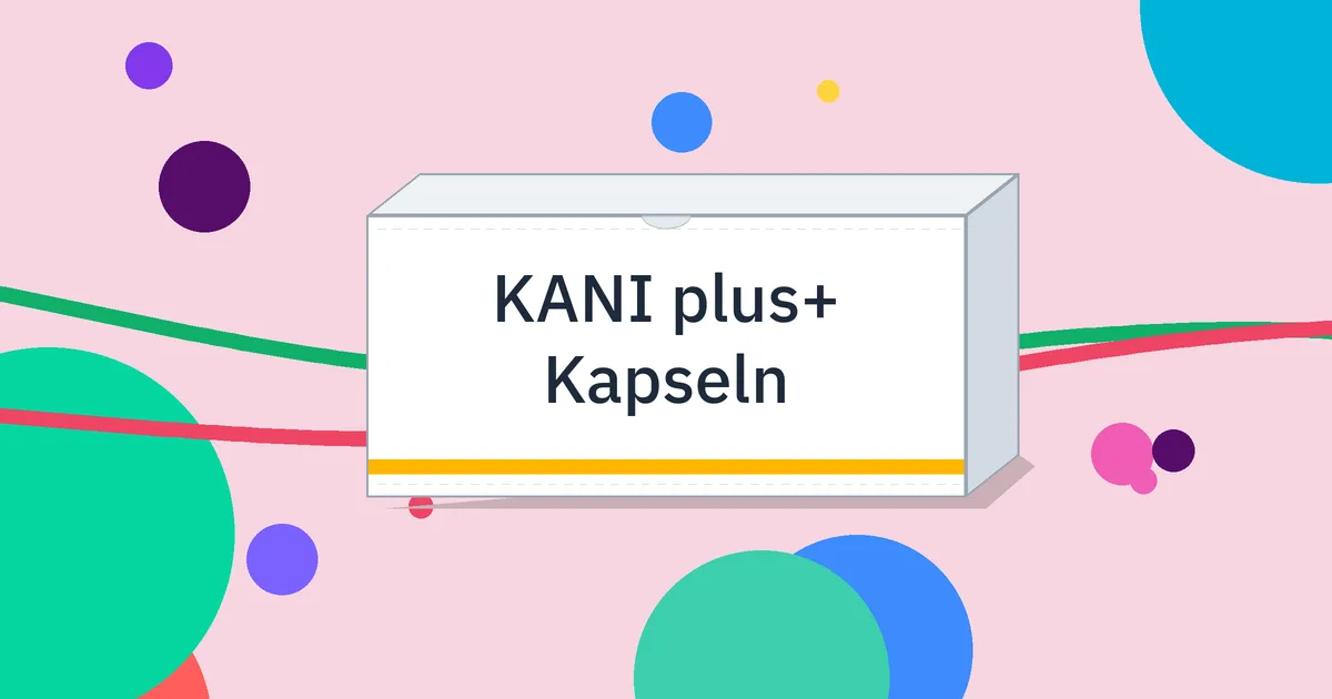 Symbolbild: Packung mit der Aufschrift KANI plus+ Kapseln (PZN 10326659) – Verfügbarkeit und Bezug in Apotheken in Frankfurt am Main